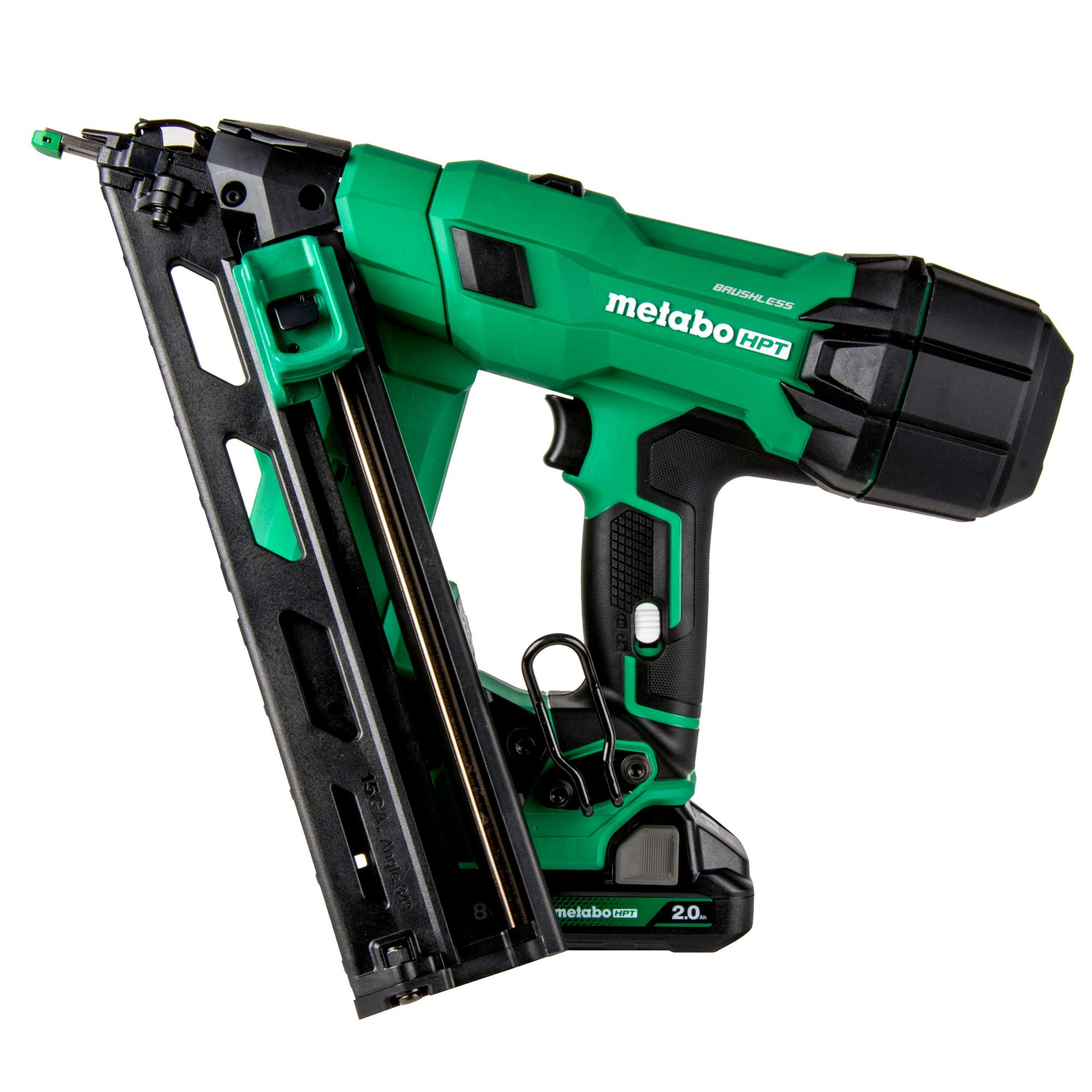 18V MultiVolt™ Brushless Pro 15-GA Angled Finish Nailer (1x2.0Ah ...
