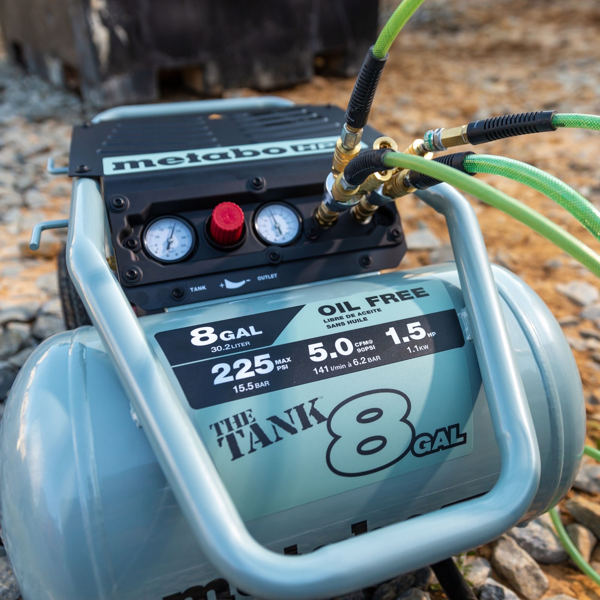 The TANK 8-Gal Trolley Air Compressor | Metabo HPT EC1315S
