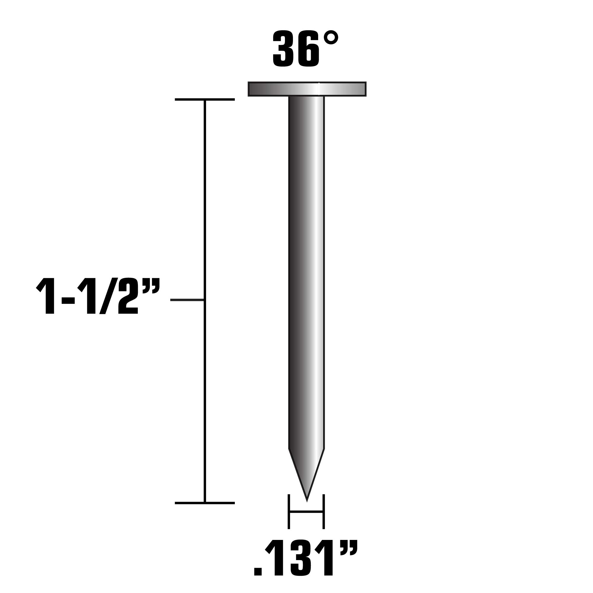 1-1/2 Inch x .131 Smooth Shank Full Round Head Hot Dipped Galvanized ...