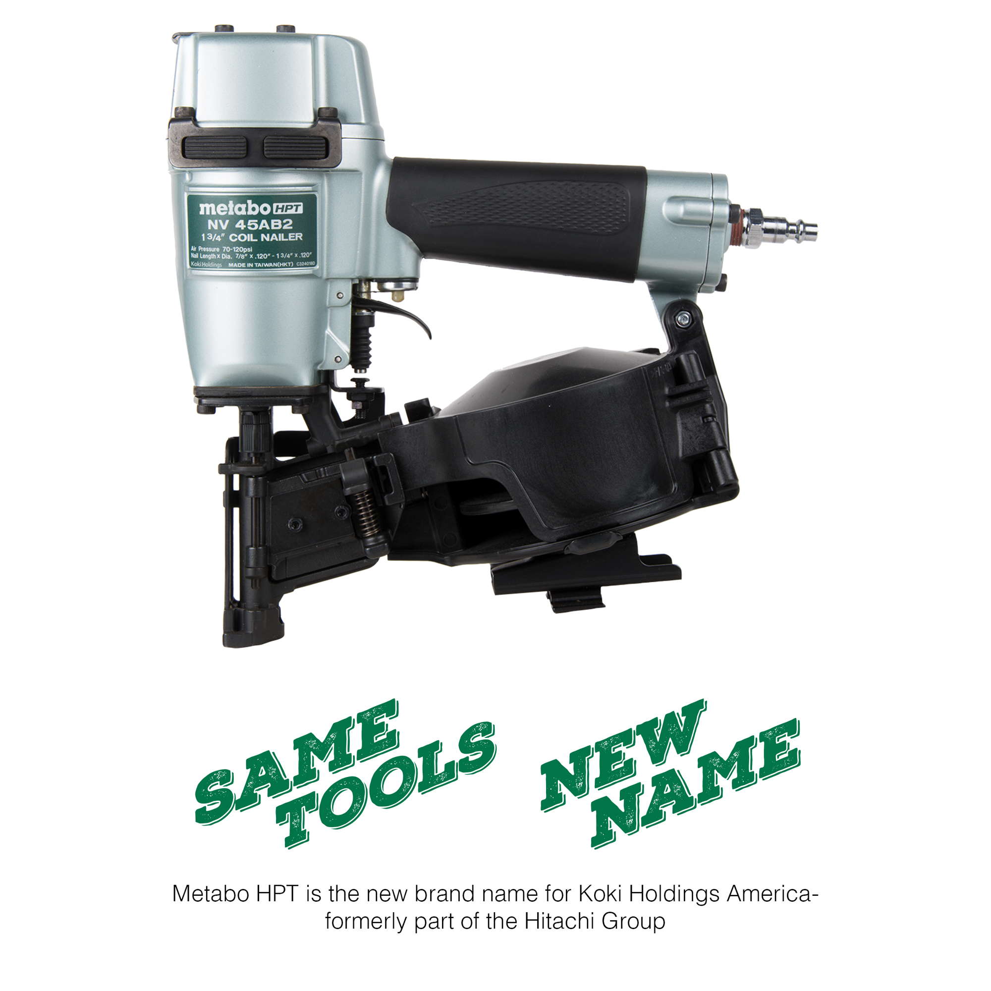 1-3/4 Inch Coil Roofing Nailer | Metabo HPT NV45AB2
